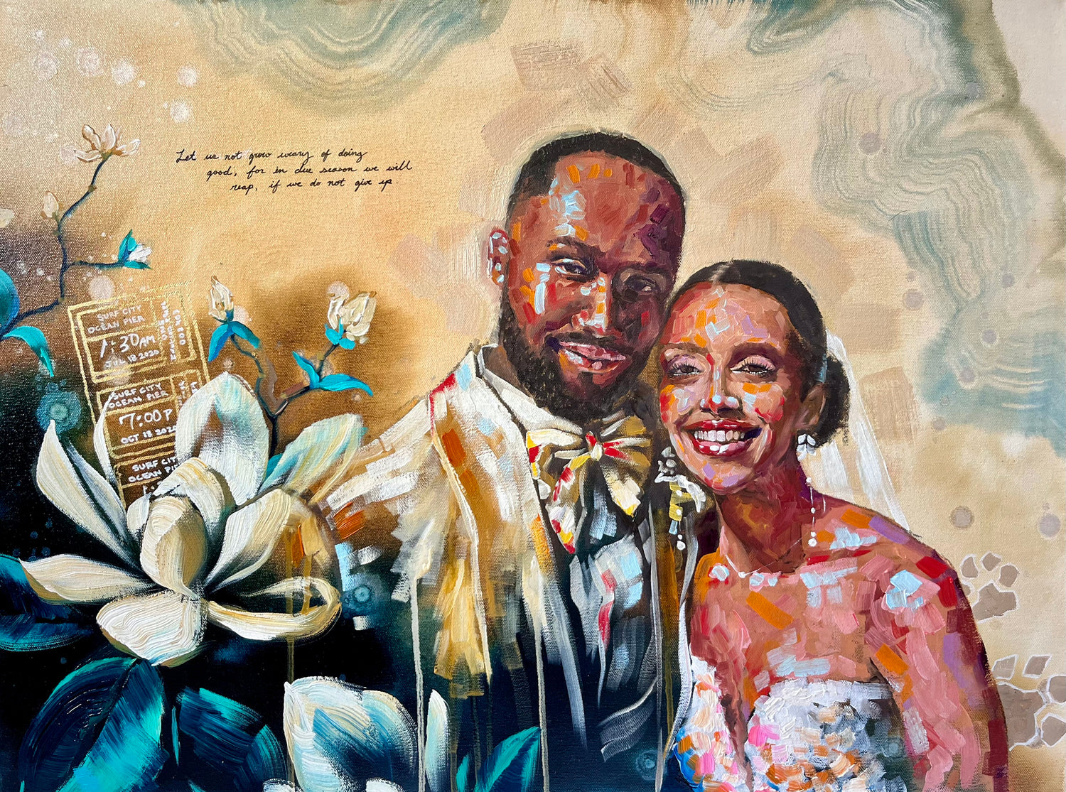 Experience Live Wedding Painting | Autumn Hunter Fine Art