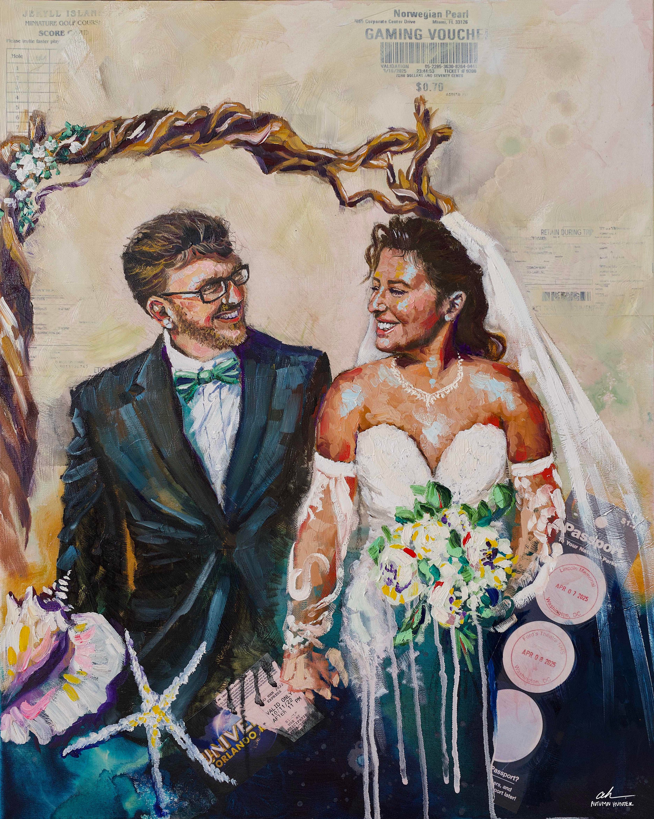 Experience Live Wedding Painting | Autumn Hunter Fine Art
